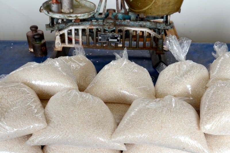 Rice for sale in a market stock image. Image of rice - 69158519