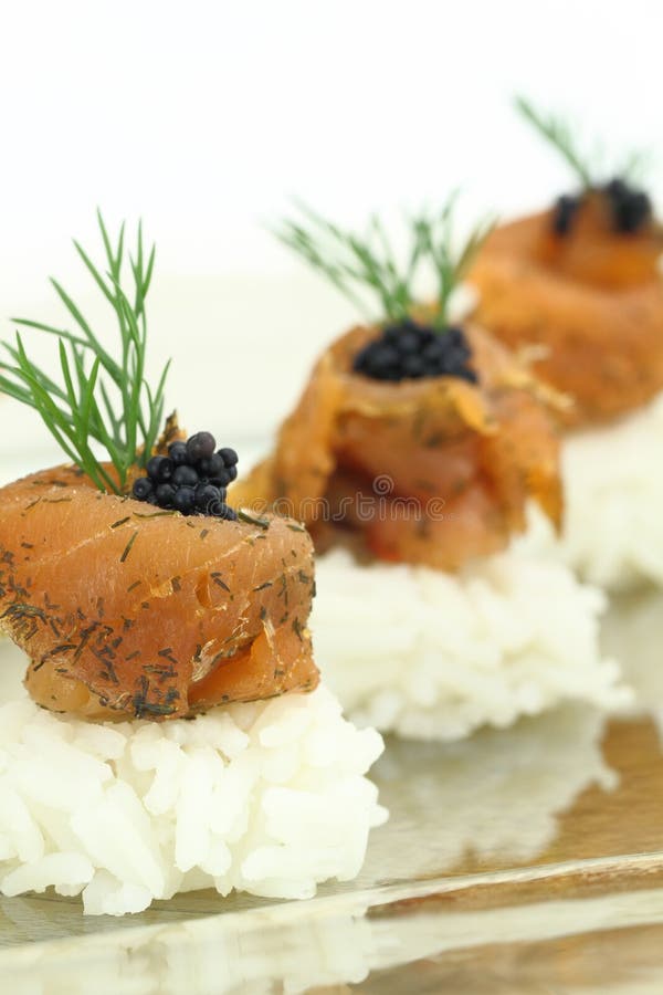 Rice with salmon stock photo. Image of india, grain, diet - 24183734