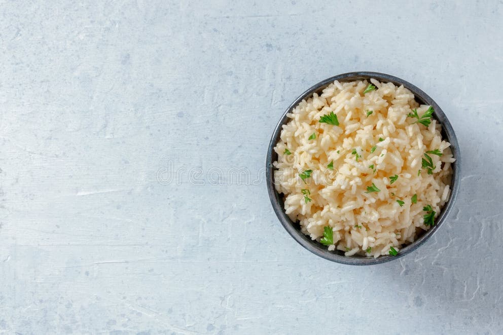 Rice, Shot from Above with Copy Space Stock Photo - Image of copyspace ...