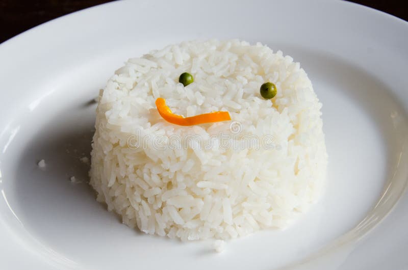 Rice smile on dish stock image. Image of nourishment - 32461353