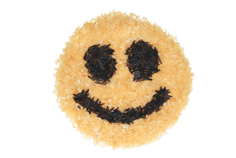Rice smiley stock photo. Image of healthy, grains, eating - 6017180