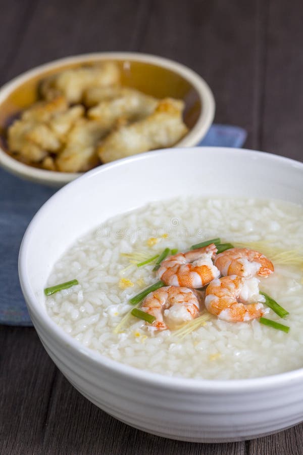 Rice soup with shrimp stock image. Image of boiled, onions - 33611261