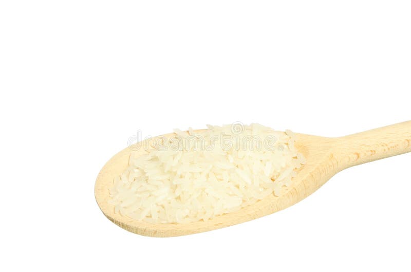 Rice in spoon stock image. Image of food, wooden, staple - 11537781
