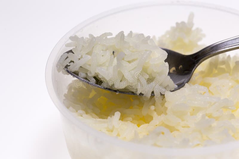 Rice and Spoon stock photo. Image of white, health, spoon - 65674856
