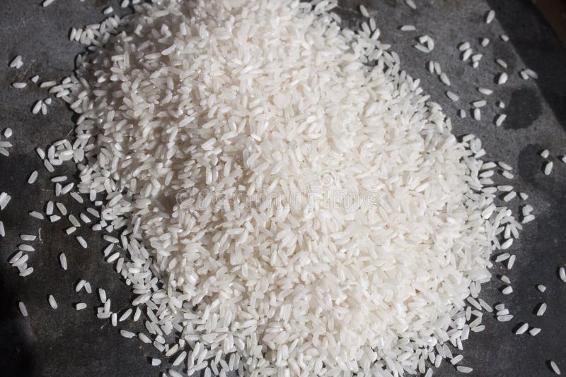 Rice on a stone plate stock photo. Image of dinner, healthy - 44482822
