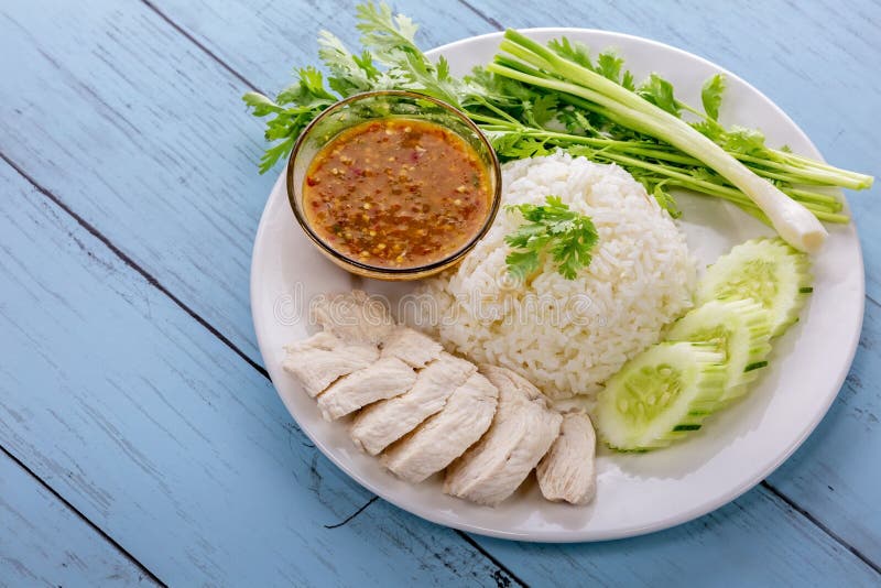 Rice streamed with chicken stock image. Image of diet - 179702621