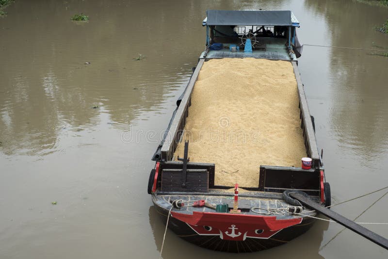 Rice Barge kerala stock image. Image of cruising, relaxing - 57571339