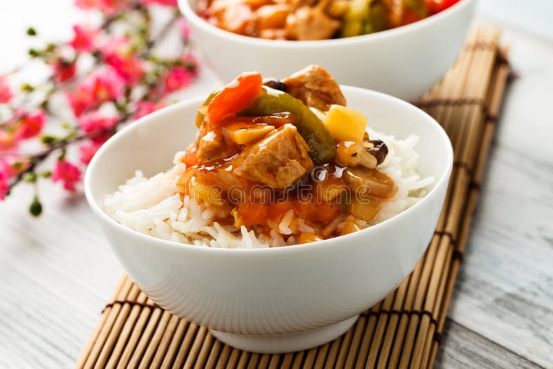 Rice with Sweet and Sour Vegetables Stock Photo - Image of vegetarian ...