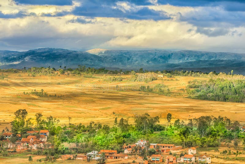 Rice Terraces of Madagascar Stock Photo - Image of clouds, outdoor ...