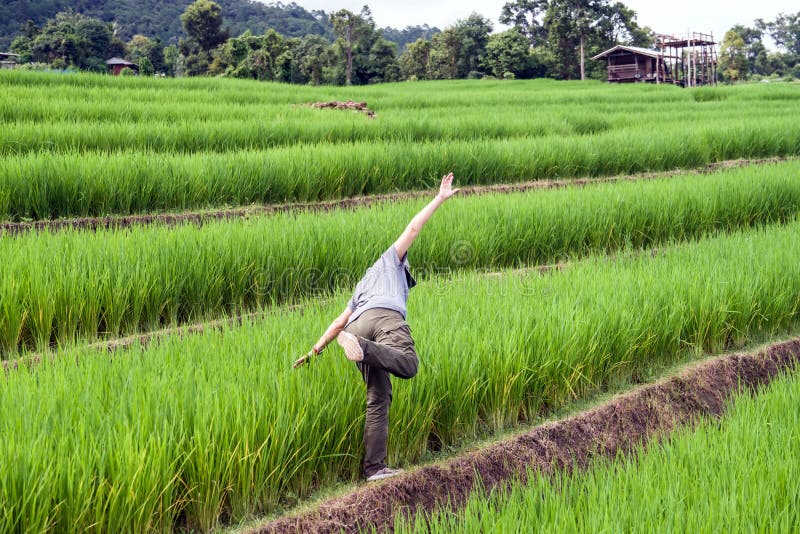 Rice terraces stock image. Image of expedition, alone - 194663267