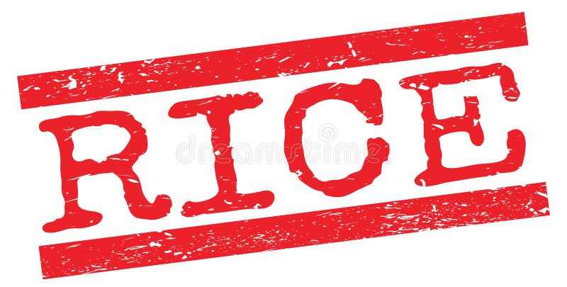 RICE Text on Red Lines Stamp Sign Stock Illustration - Illustration of ...