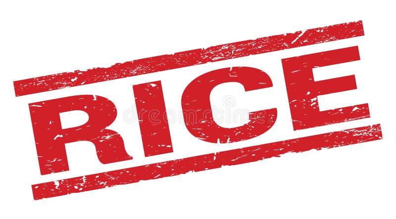 RICE Text on Red Rectangle Stamp Sign Stock Illustration - Illustration ...