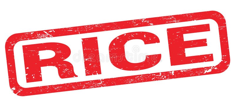 RICE Text Written on Red Rectangle Stamp Stock Illustration ...