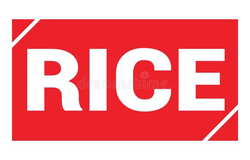 RICE Text Written on Red Stamp Sign Stock Illustration - Illustration ...