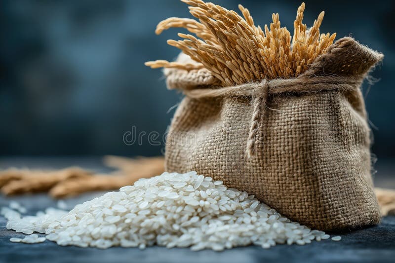 Rice Themed Background Rustic Cultural Culinary Theme Stock Photos ...