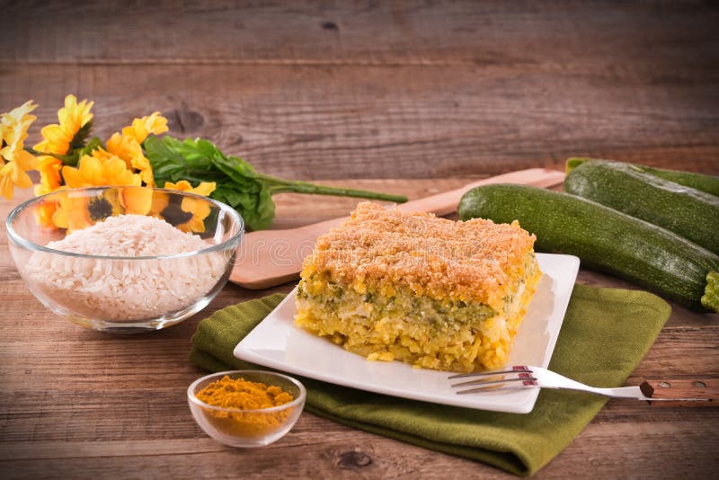 Rice Timbale with Zucchini. Stock Image - Image of filling, nutritious ...