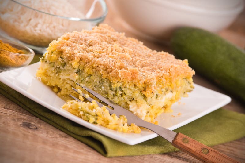 Rice Timbale with Zucchini. Stock Photo - Image of cuisine, lifestyle ...