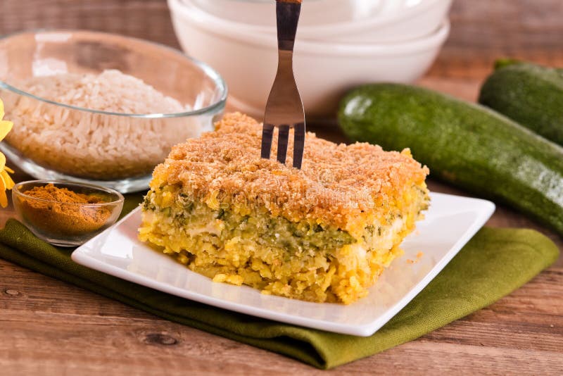 Rice Timbale with Zucchini. Stock Photo - Image of cuisine, ingredient ...