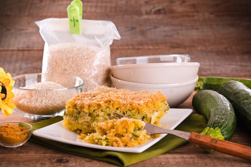 Rice Timbale with Zucchini. Stock Image - Image of delicious ...