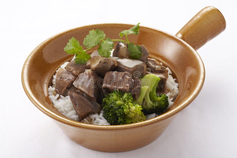 Rice Topped with Chinese Beef Stew Stock Photo - Image of beef, topped ...