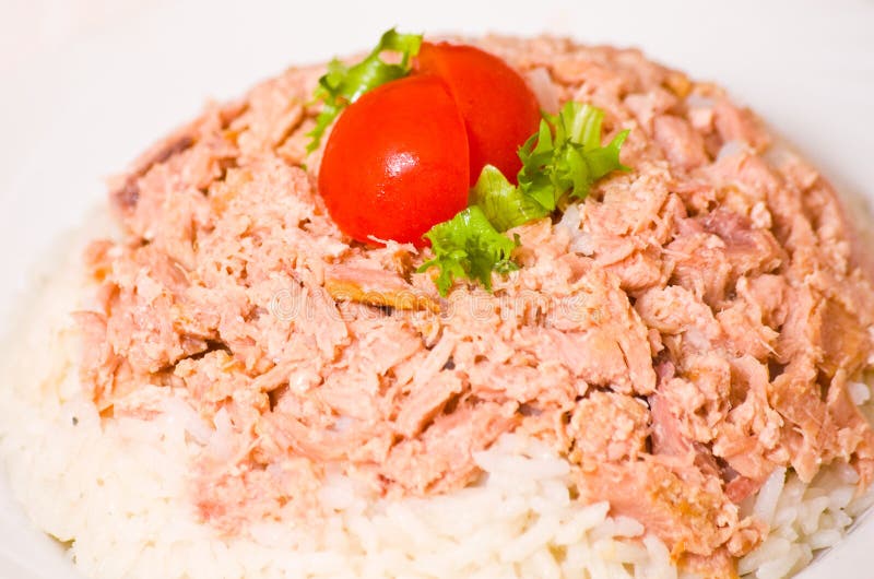Rice with tuna stock image. Image of risotto, food, gourmet - 39809371