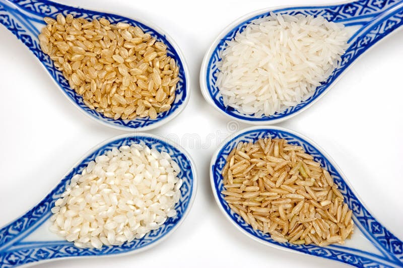 Rice varieties stock image. Image of uncooked, blue, food - 11957797