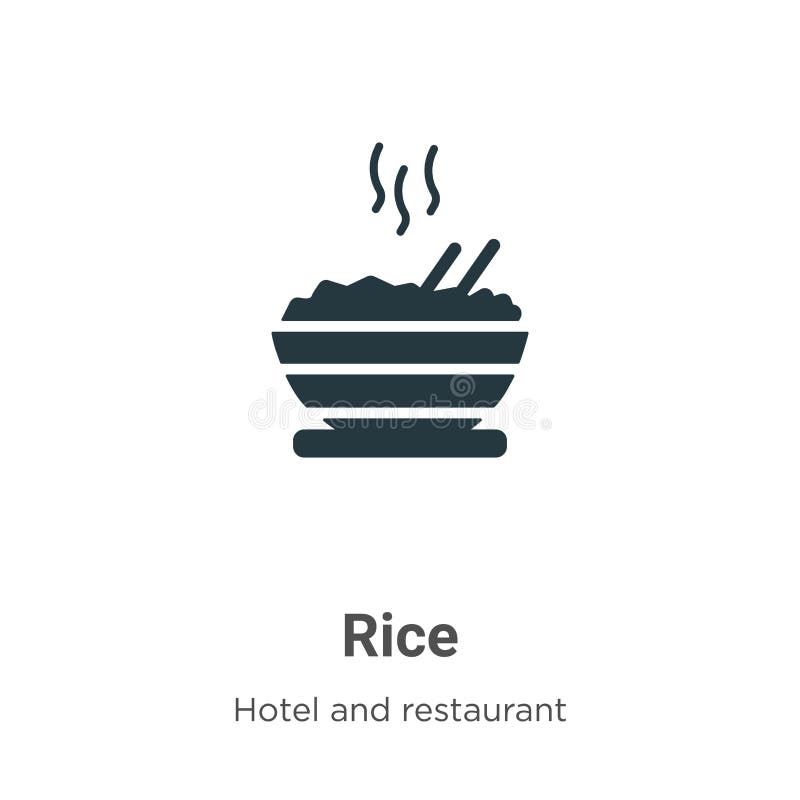 Rice Vector Icon on White Background. Flat Vector Rice Icon Symbol Sign ...