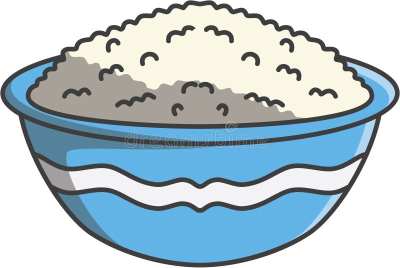 Rice Vector Object Design Illustration Hand Draw Stock Vector ...