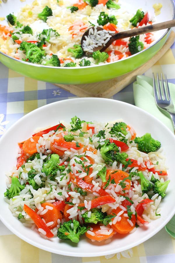 Rice with vegetable stock photo. Image of feta, lunch - 38932606