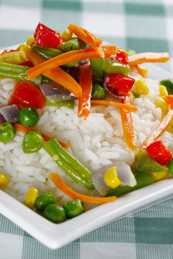 Rice with vegetables. stock image. Image of beans, texture - 12478405