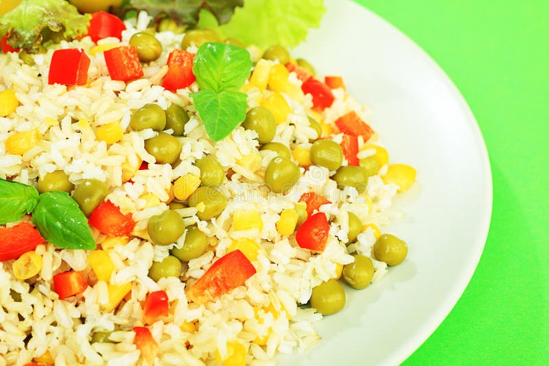 Rice with vegetables stock photo. Image of long, food - 15199786