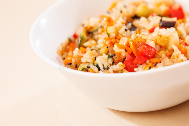 Rice with vegetables stock image. Image of closeup, cooking - 26873879