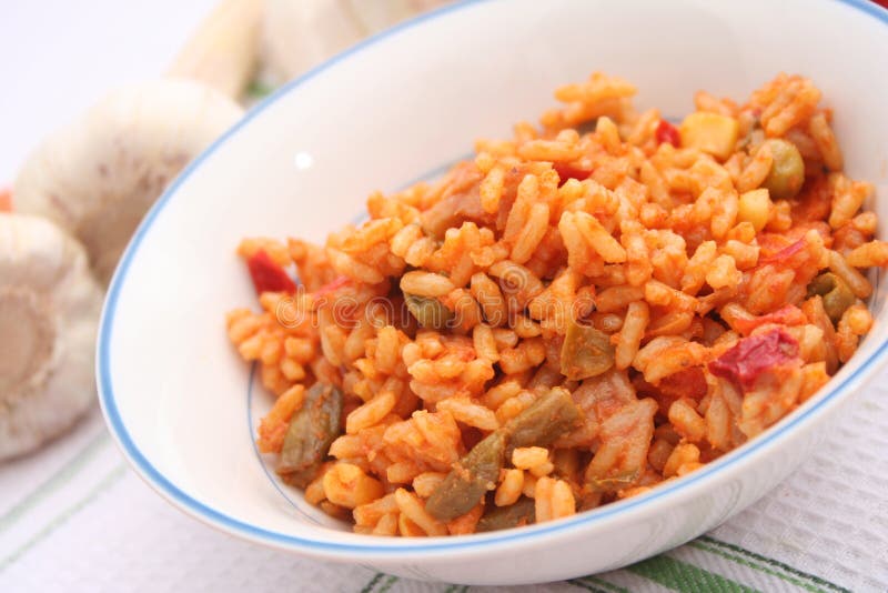 Rice with vegetables stock image. Image of vegetables - 37541713