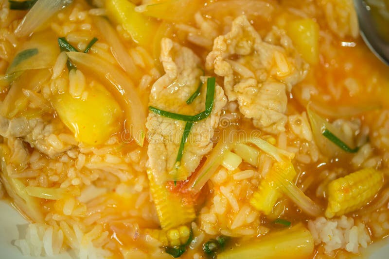 Rice with Vegetables and Meat. Stock Image - Image of food, appetizer ...