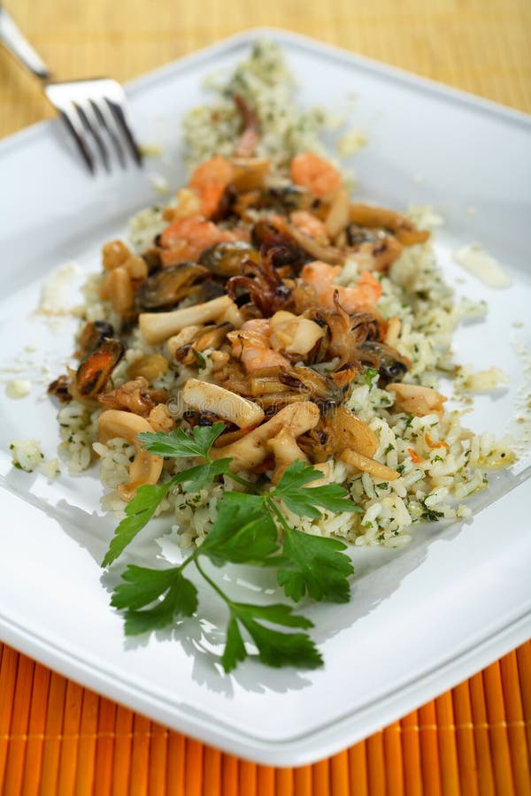 Rice with Vegetables on the Plate Stock Image - Image of industry ...