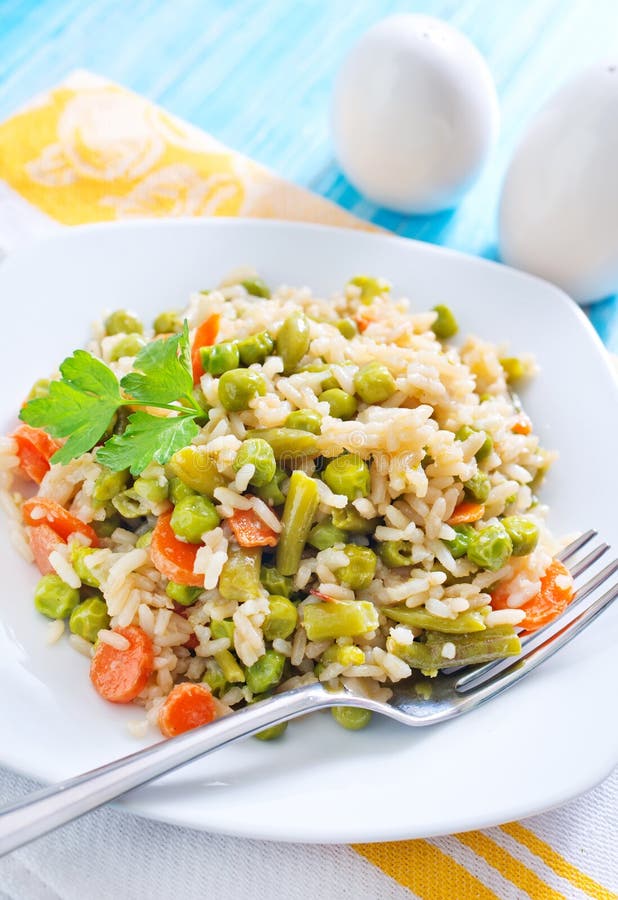 Rice with vegetables stock photo. Image of macro, lose - 39486244