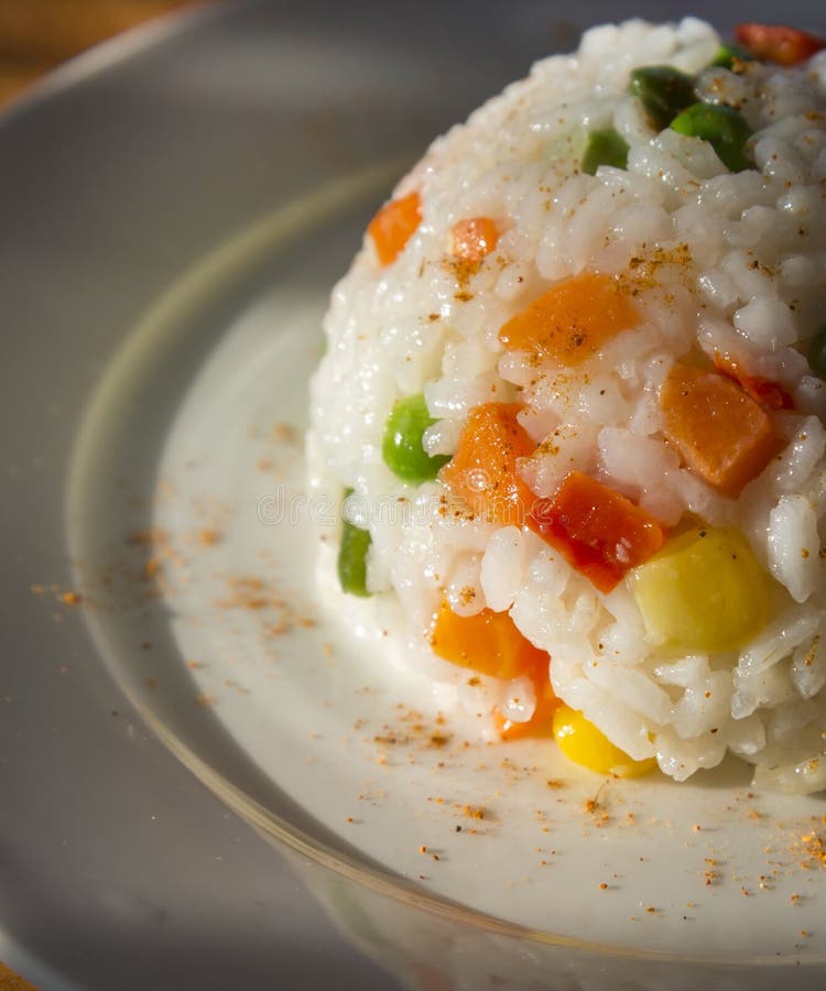 Rice with vegetables stock photo. Image of dish, paprika - 80758994
