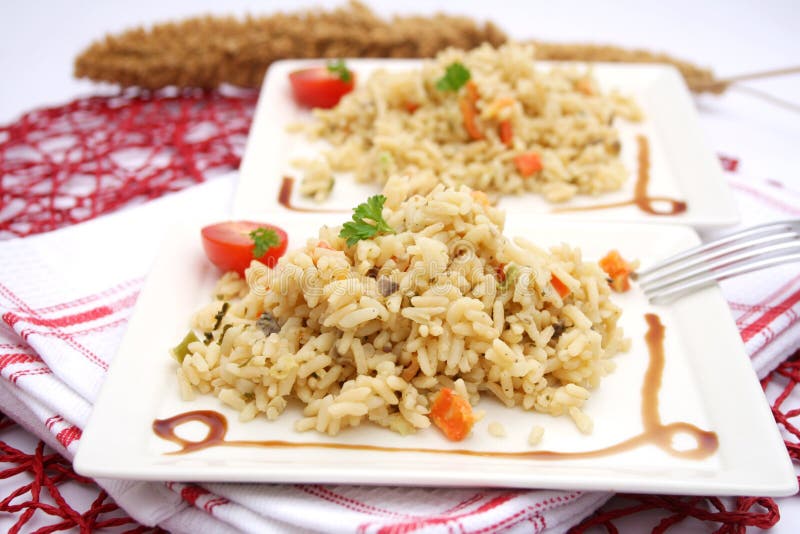 Rice with vegetables stock image. Image of healthy, freshness - 37195561