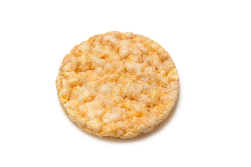 Rice Wafer Isolated on White Background Stock Photo - Image of ...