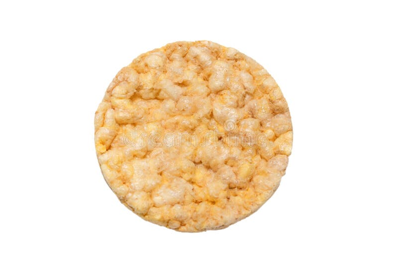 Rice Wafer Isolated on White Background Stock Photo - Image of snack ...