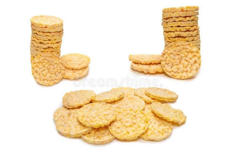 Rice Wafer Isolated on White Background Stock Image - Image of ...