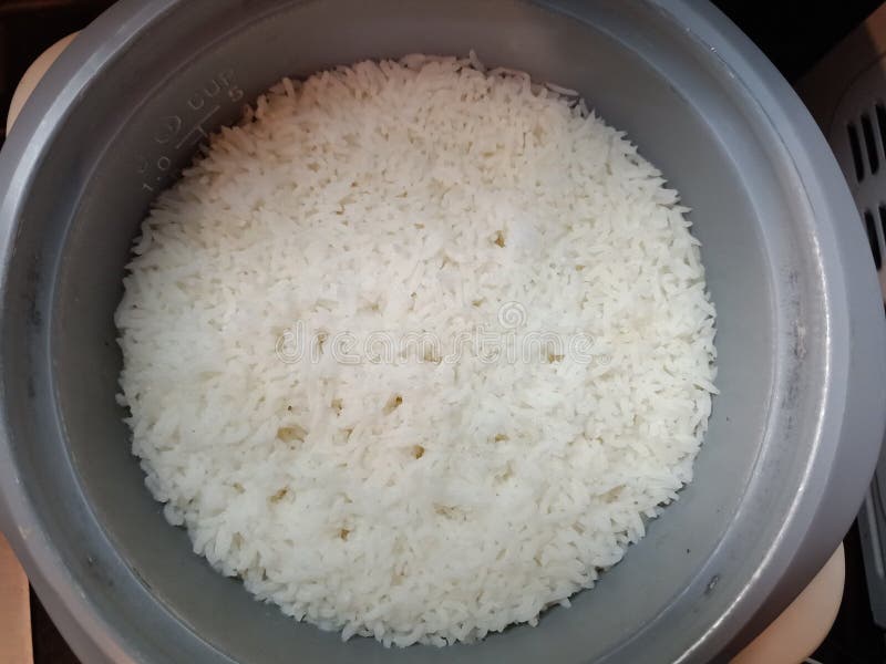 Cooked rice stock image. Image of food, rice, white - 159032577