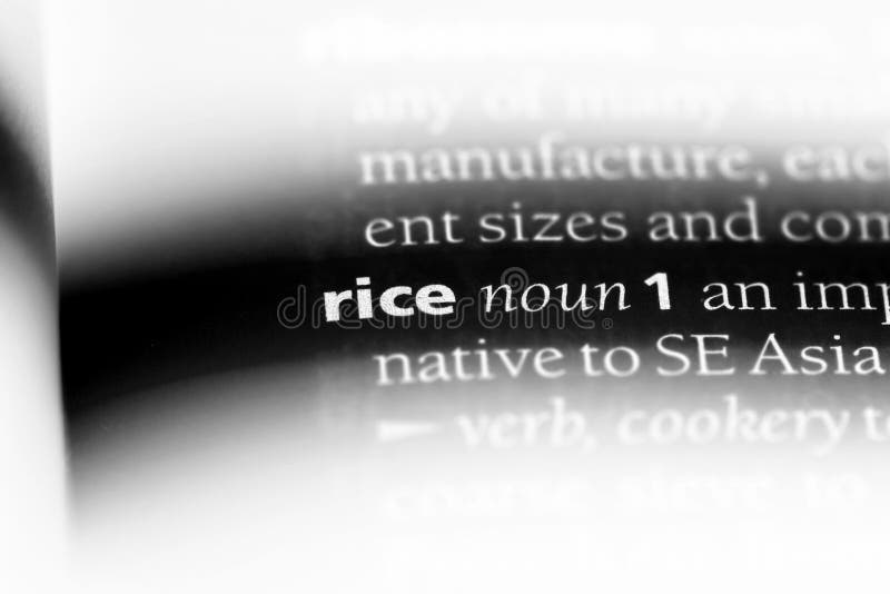Rice stock photo. Image of macro, word, concept, page - 126614612