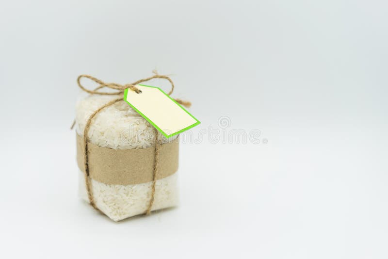 Rice Wrapped Gifts on a White Background. Stock Image - Image of food ...