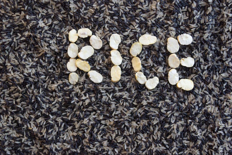 Rice writing stock photo. Image of grains, white, writing - 42781626