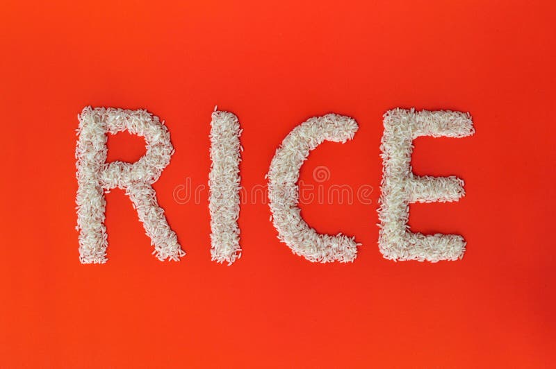 Rice writing stock photo. Image of grains, white, writing - 42781626