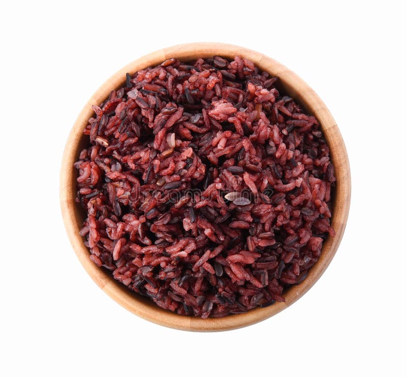 Riceberry Rice Isolate on White Background Stock Photo - Image of rice ...