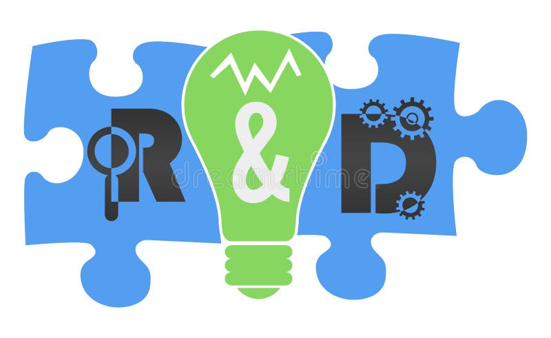 Ricerca E Sviluppo - Logo Di Ricerca E Sviluppo Illustrazione di Stock ...