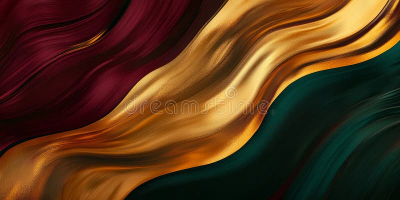 A Rich Abstract Background Featuring Three Colors--rich Maroon, Gold ...