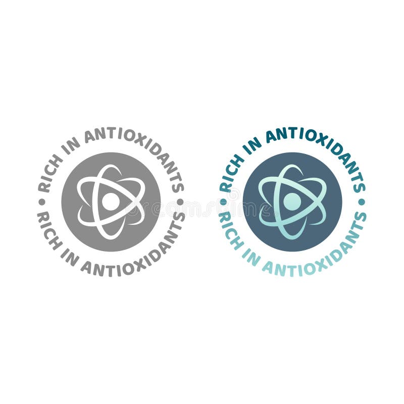 Rich in Antioxidants Vector Label Stock Illustration - Illustration of ...